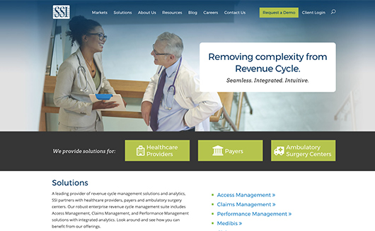 Corporate Healthcare Website Design – SSI Group – Trillion