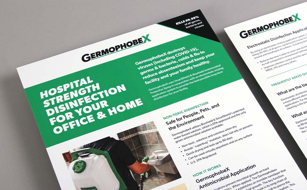 Cleaning Service Company Branding for GermophobeX - Trillion Creative