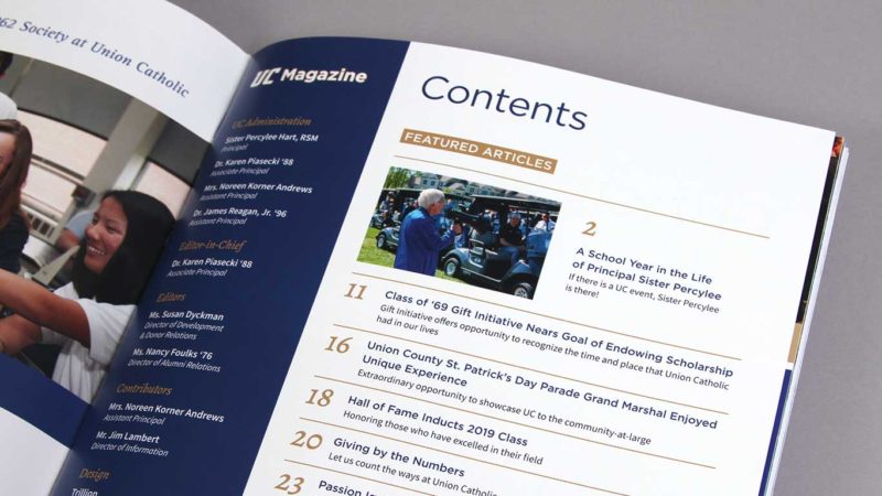 Catholic School Magazine Design - Union Catholic