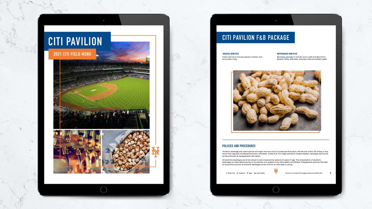 Citi Field Catering Menus - Trillion Creative