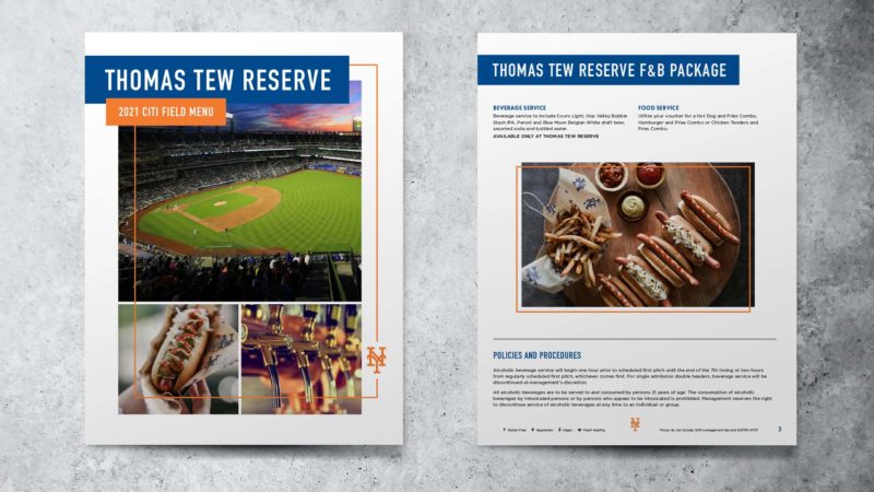 Citi Field Catering Menus - Trillion Creative
