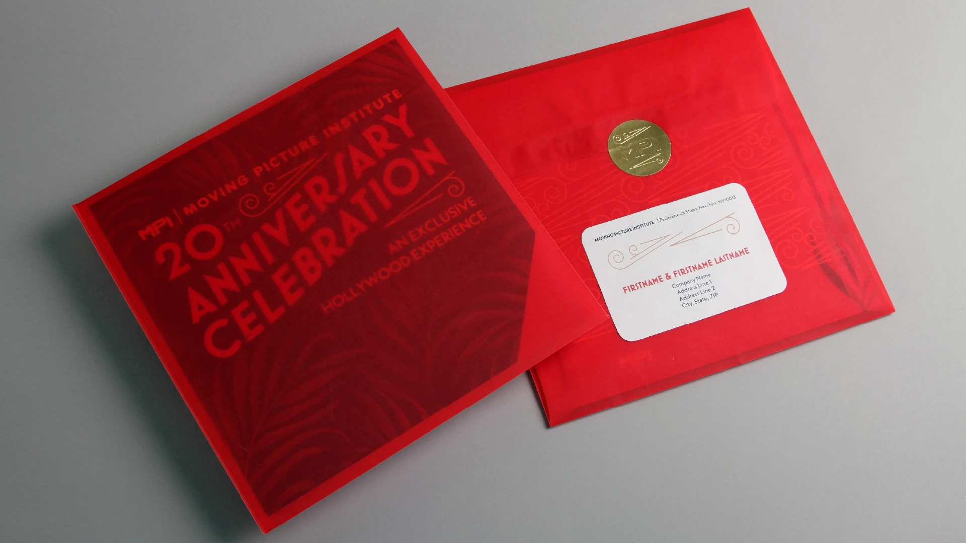 Moving Picture Institute 20th Anniversary Celebration Gala Event Branding